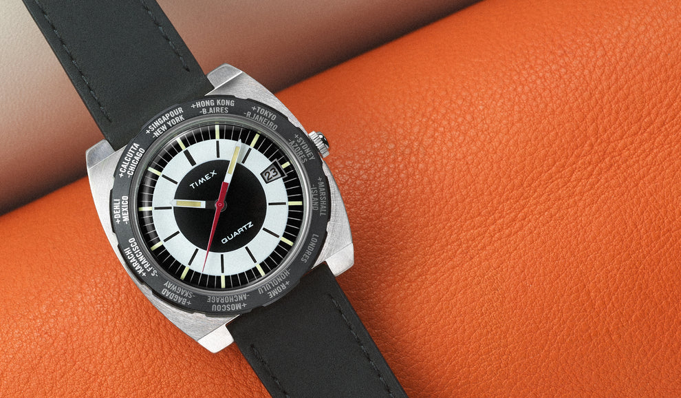 World Time Reissue 39mm Leather Strap Watch - TW2V69500 | Timex US