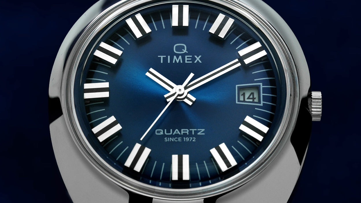Q Timex® 1972 Time Machine Reissue 39mm Stainless Steel Bracelet Watch ...