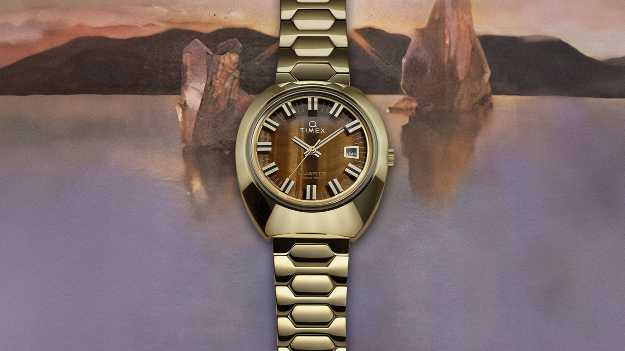 Q Timex® 1972 Time Machine Reissue 39mm Stainless Steel Bracelet Watch ...