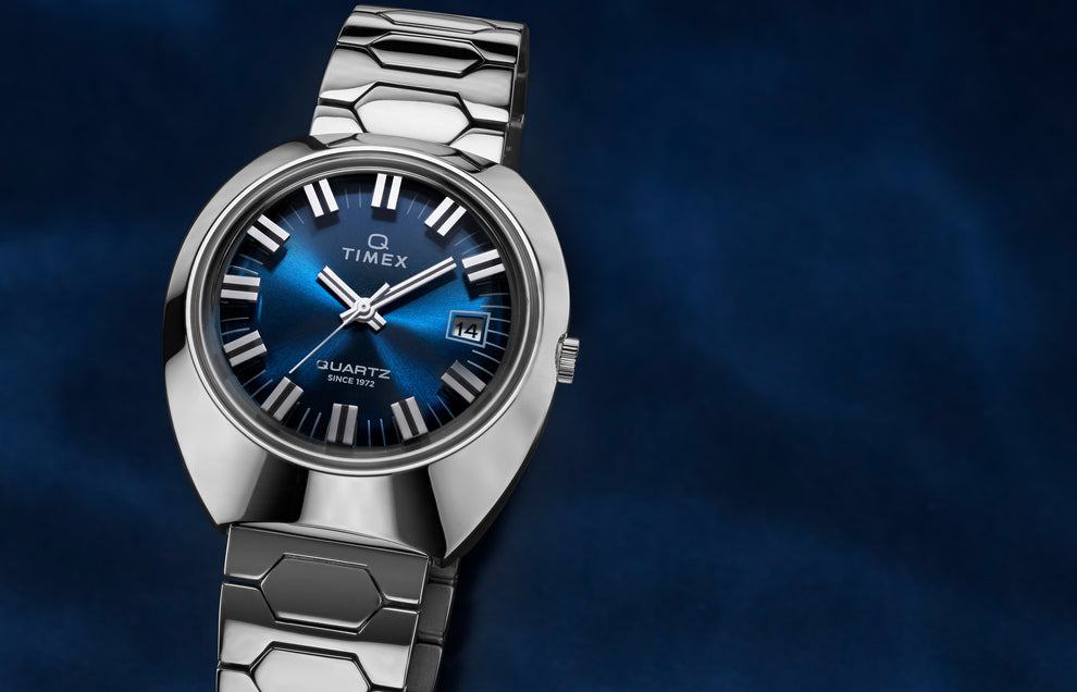 Q Timex® 1972 Time Machine Reissue 39mm Stainless Steel Bracelet Watch ...