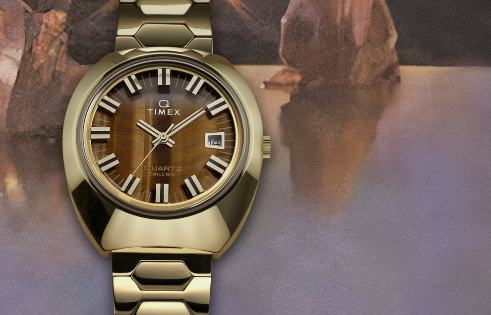 Q Timex® 1972 Time Machine Reissue 39mm Stainless Steel Bracelet Watch ...