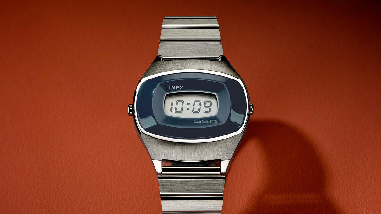 Q Timex® 1975 SSQ Digital Reissue 38mm Stainless Steel Bracelet Watch ...