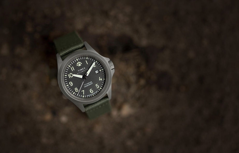 Expedition® Field Post Titanium Automatic 41mm Recycled Fabric Strap W ...