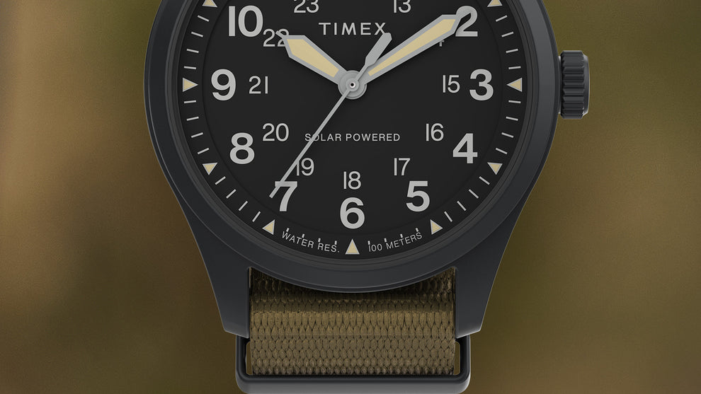 Expedition® Field Post Solar 36mm Recycled Fabric Strap Watch ...