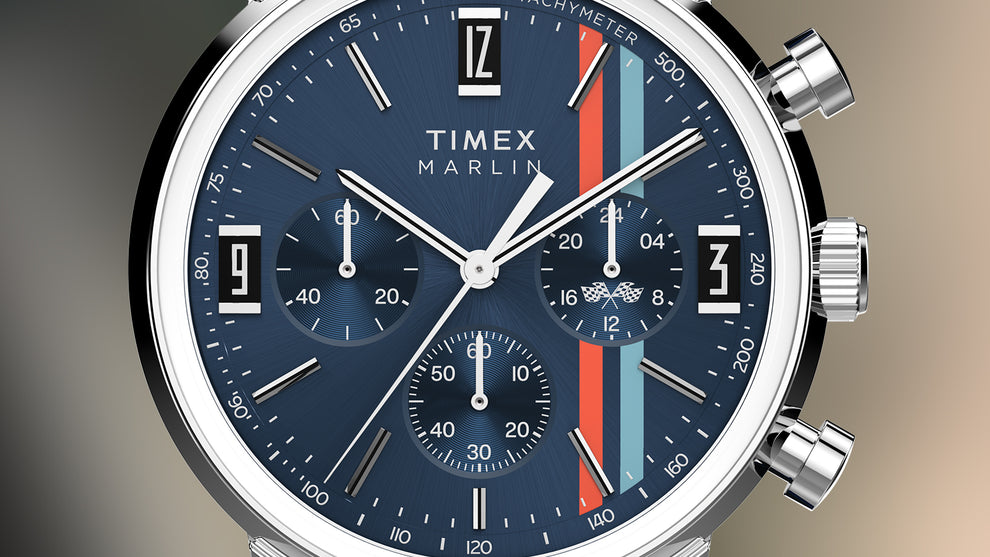 Marlin® Chronograph Tachymeter 40mm Leather Strap Watch - TW2W99000 ...