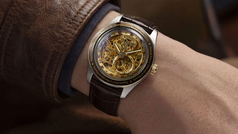 Harry Potter x Timex Waterbury Skeleton Automatic 39mm Leather Strap W ...