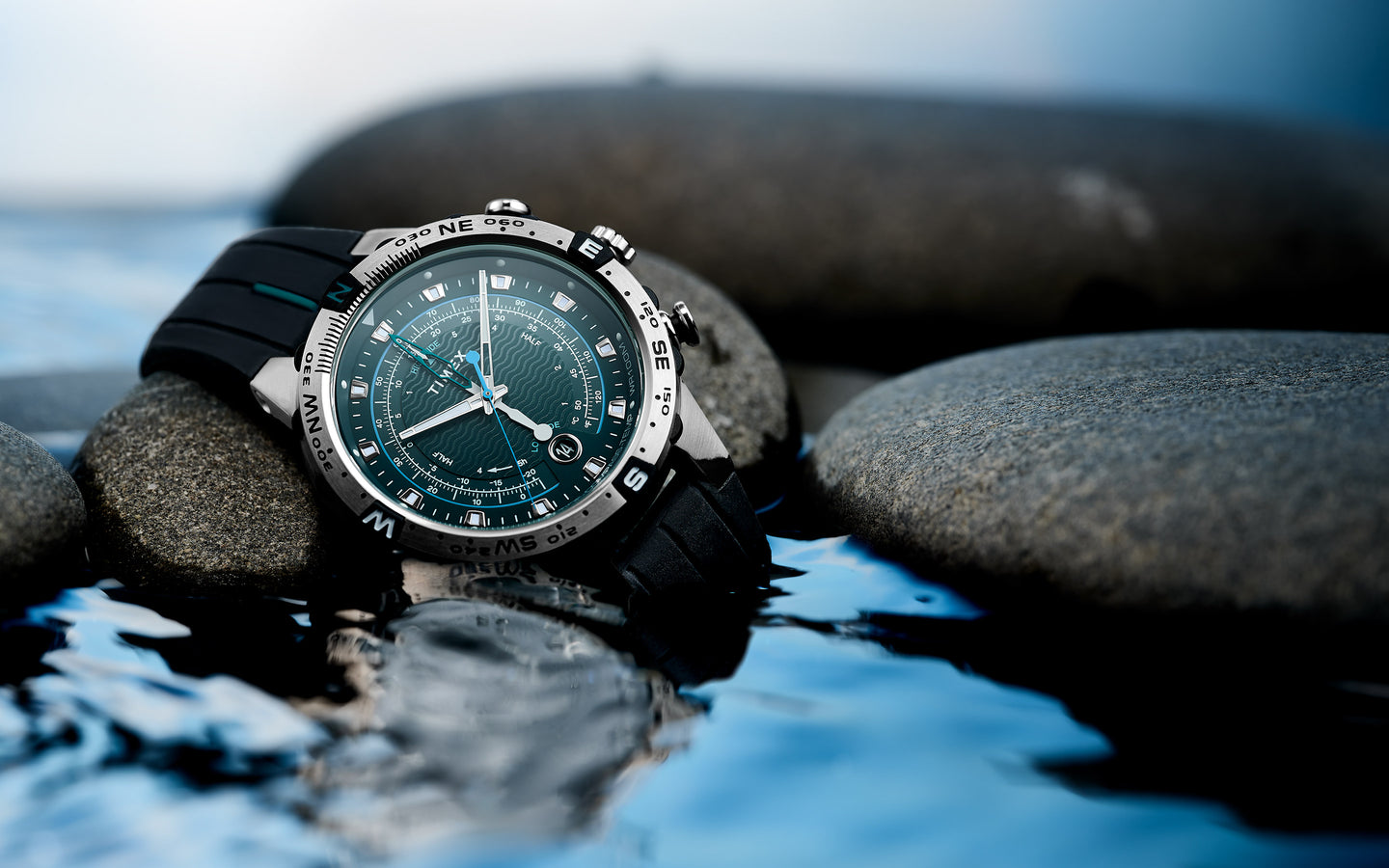 Expedition Tide-Temp-Compass 45mm Silicone Strap Watch - TW2W24200 ...