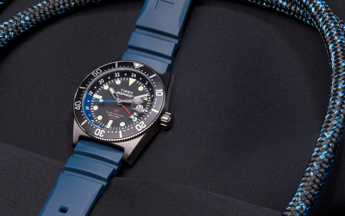 Deepwater Reef 200 GMT 41mm Synthetic Rubber Strap Watch - TW2W75100 ...