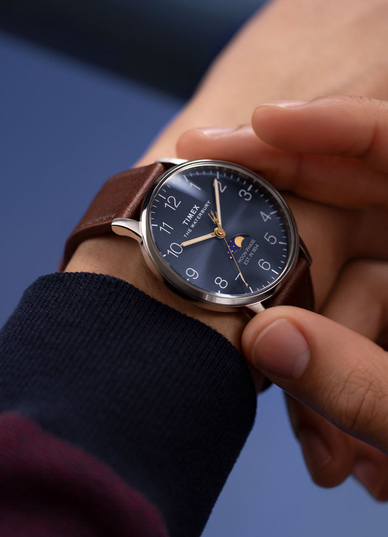 Waterbury Classic Moon Phase 40mm Leather Strap Watch - TW2W75600 ...