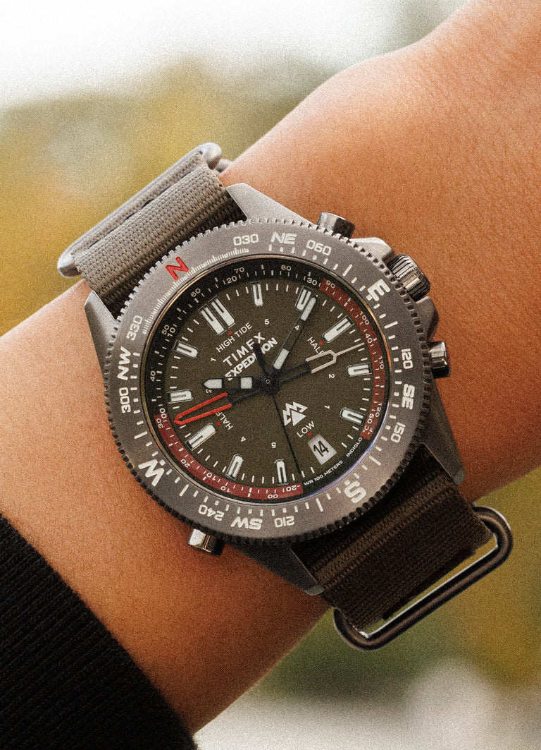 Expedition Tide-Temp-Compass 43mm Fabric Strap Watch - TW2W91100 | Timex US