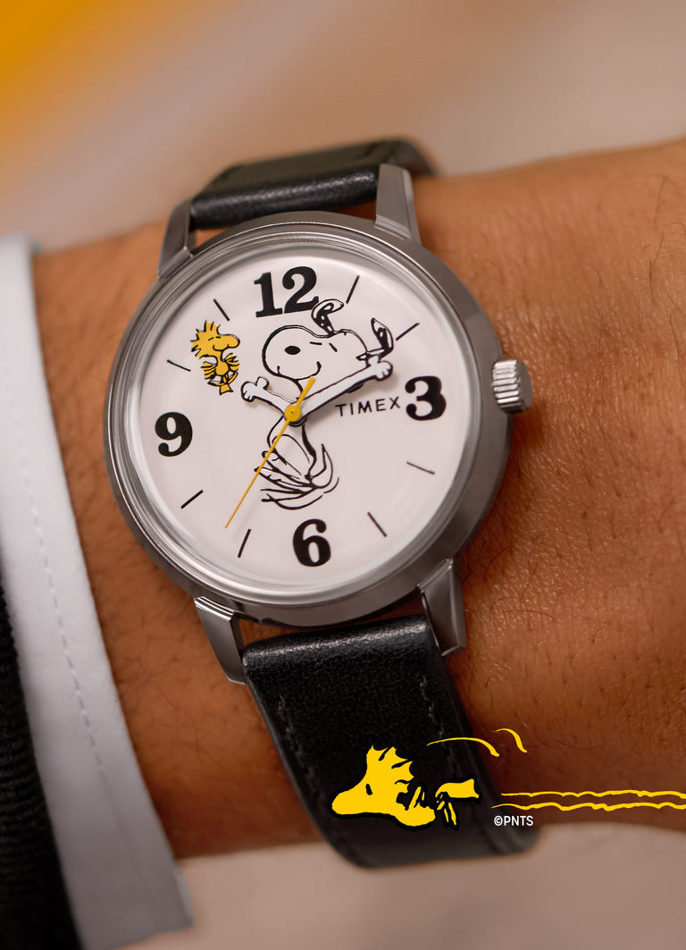 Timex x Peanuts® Marlin® 75th Anniversary Edition 38mm Leather Strap W ...