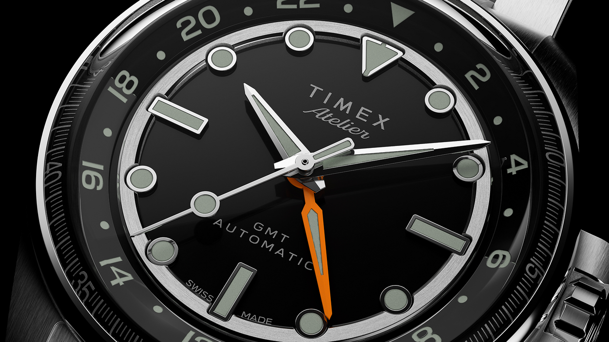 Timex Atelier GMT24 M1a 40mm Swiss Made Automatic Stainless Steel Brac ...