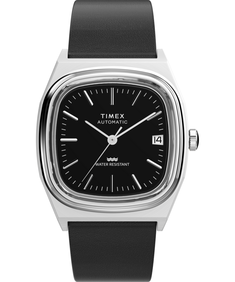 Timex® Automatic 1983 E Line 34mm Leather Strap Watch - TW2Y07500 ...